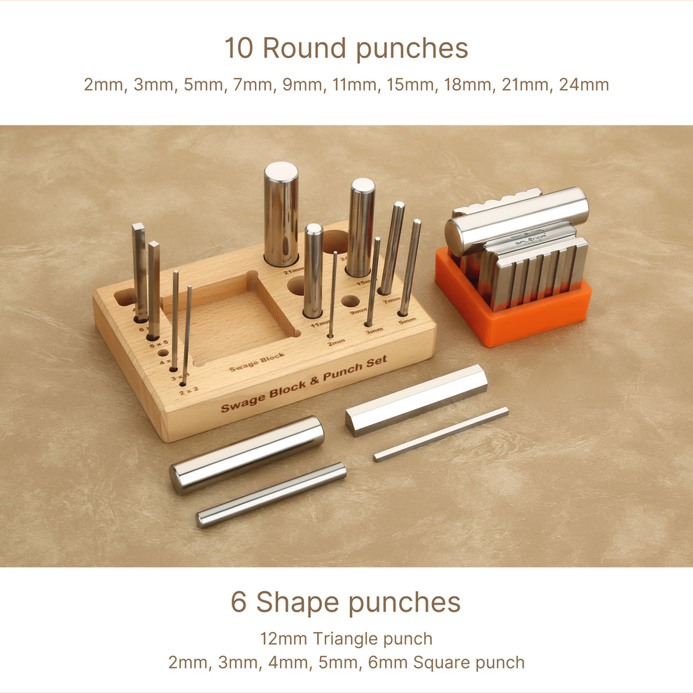 Shop 2.5 Inch Swage Block Punch Set for Jewelry - Splenor – Splenor tools